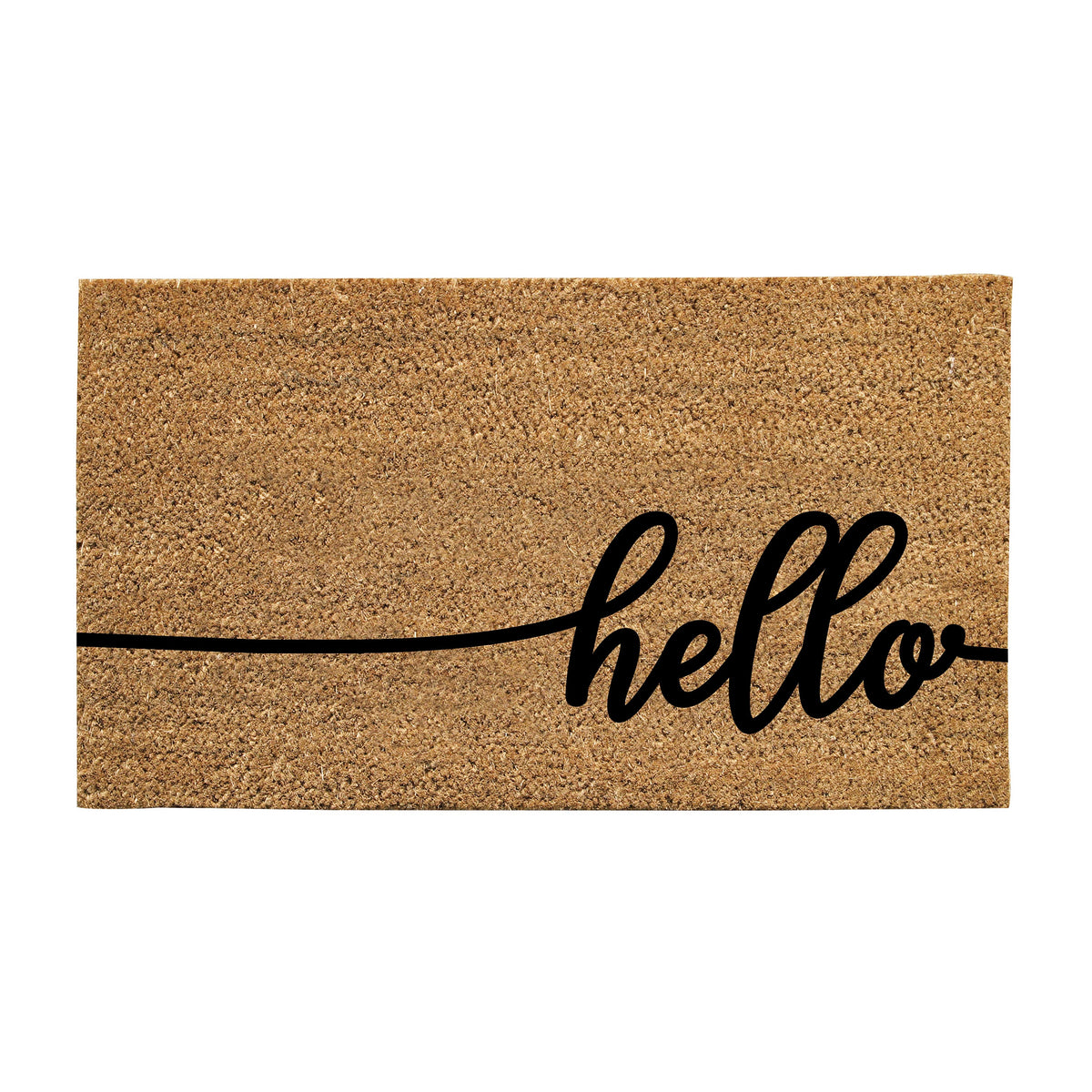 Hello Script Coir Mat – Evergreen