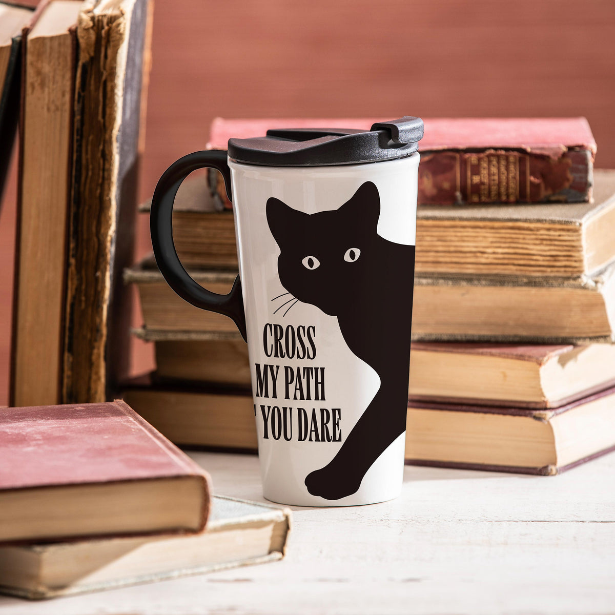 Cat Cross My Path If You Dare Ceramic Perfect Cup, 17oz, Gift Box ...