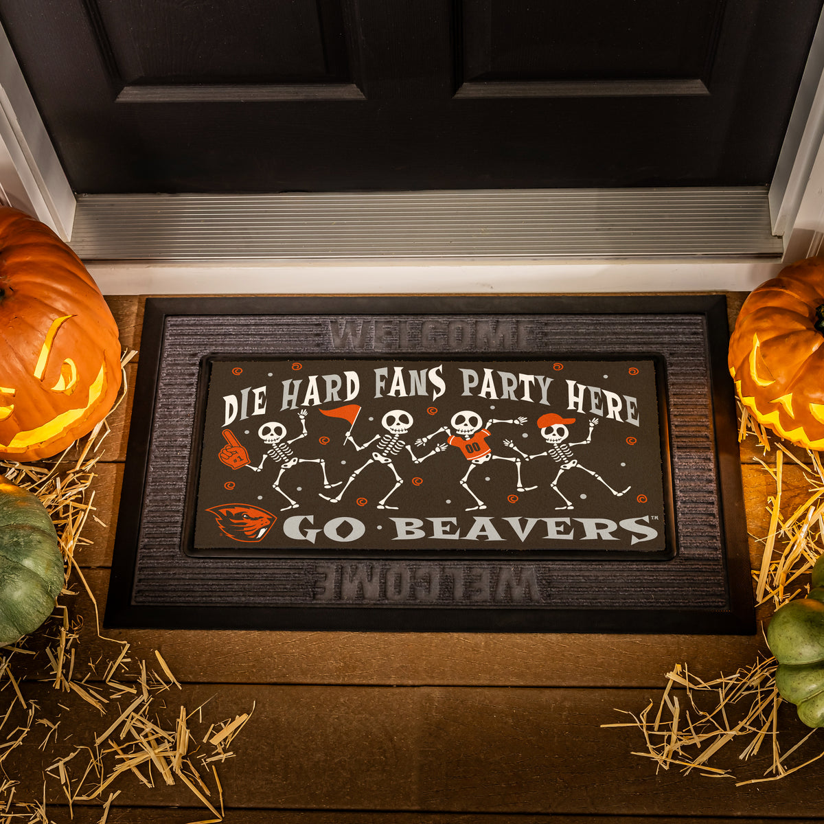 Oregon State University Flocked Coir Halloween Sassafras Switch Mat, 2 ...