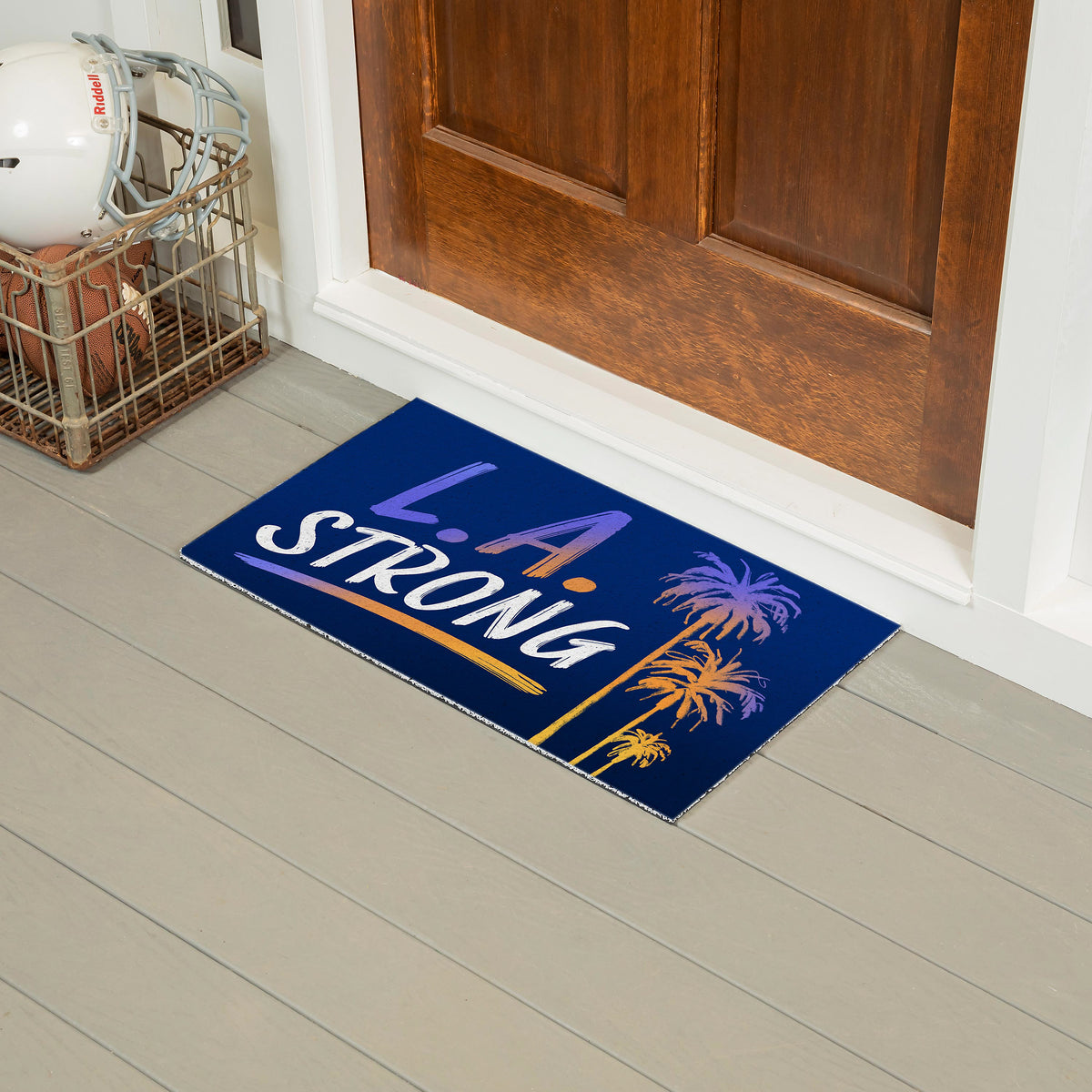 L.A. Strong Palm PVC Mat, 28x16 – Evergreen