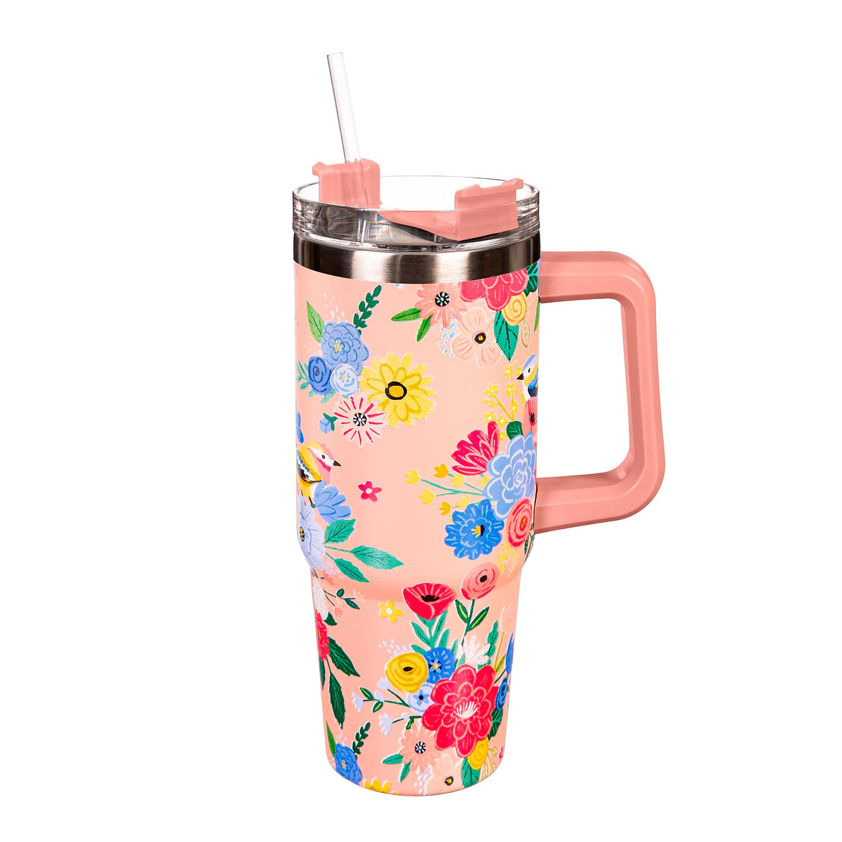 Bursting Blossoms Trenta Cup, Double Wall Stainless Steel w/ Straw, 30 ...