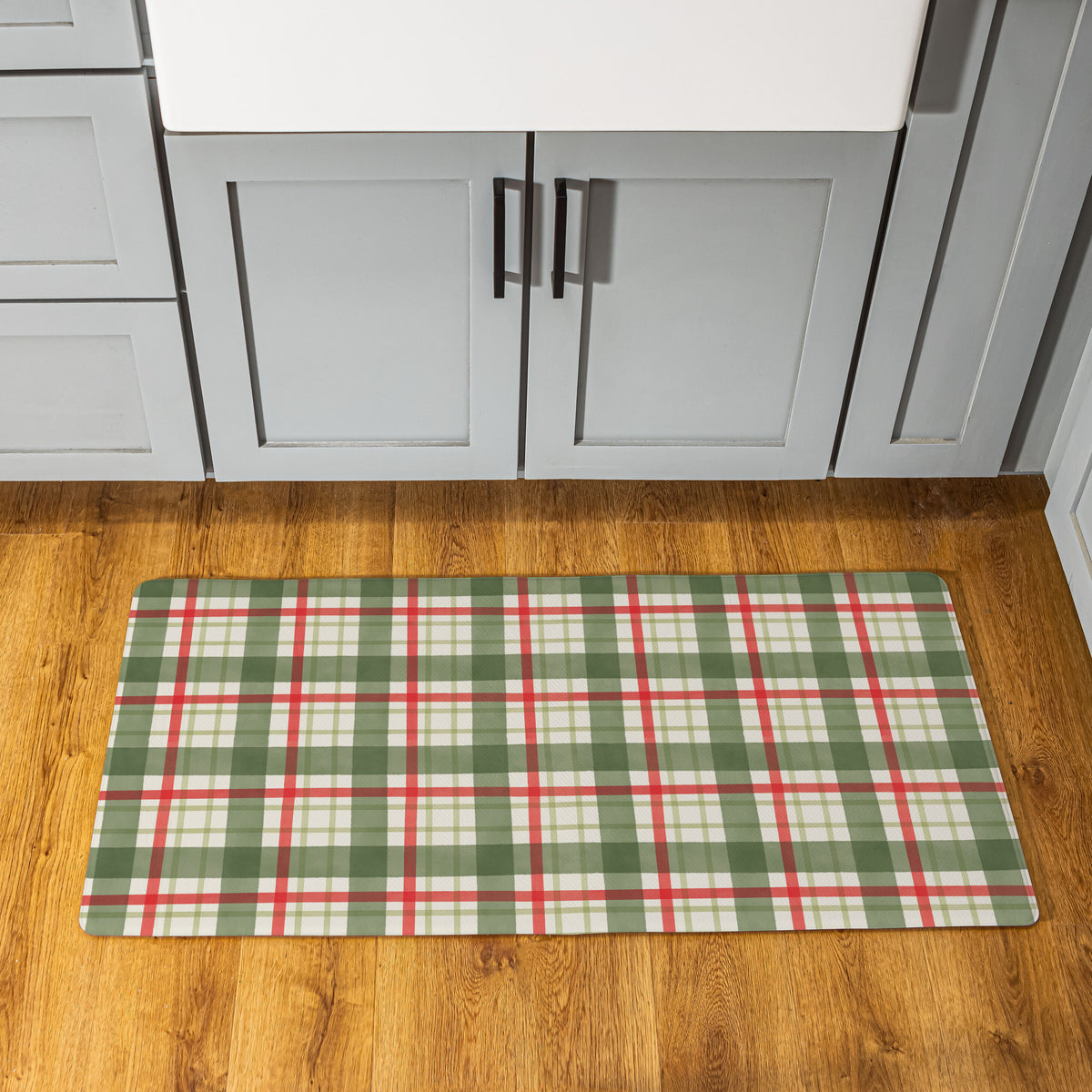 Holly Homestead Anti-Fatigue Mat, Merry Plaid, 40"x20" – Evergreen