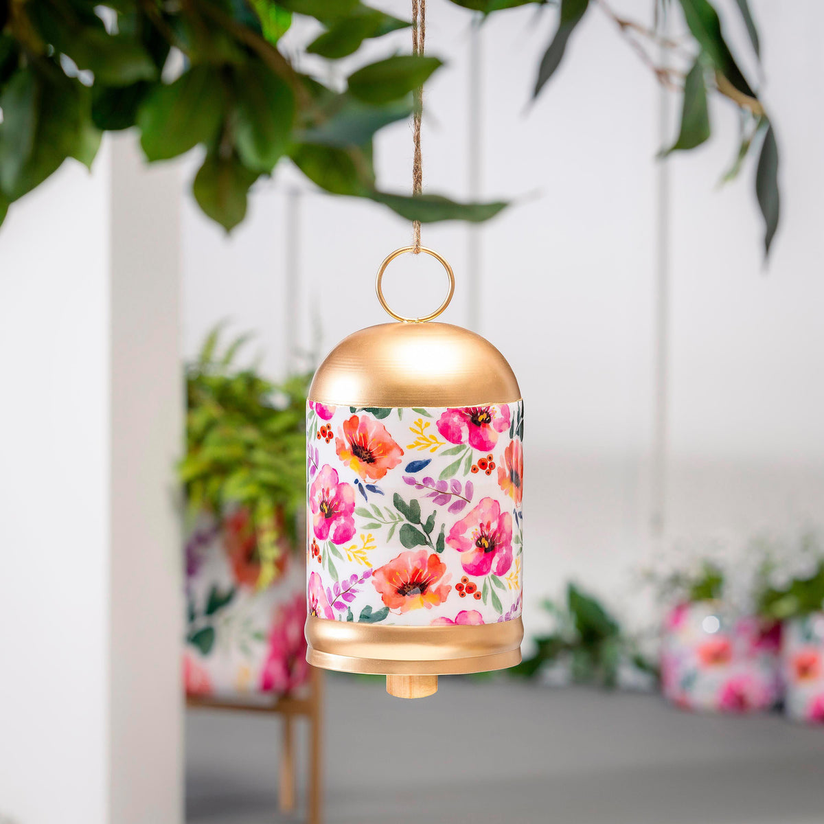Pastels of Nature Printed Metal Bell – Evergreen